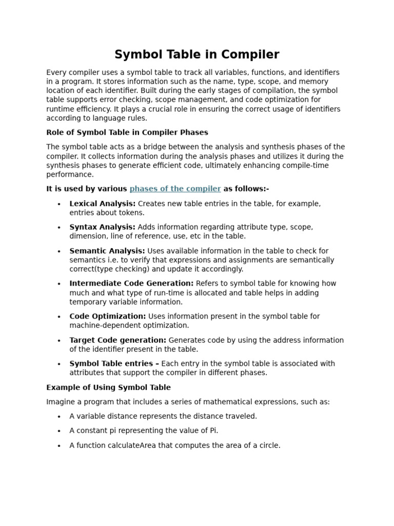 Compiler Design - Module 4 | PDF | Compiler | Scope (Computer Science)