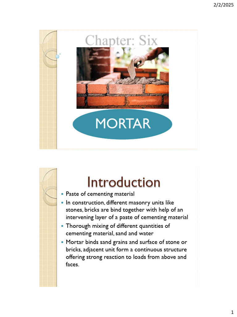 6 MortarII@ | PDF | Mortar (Masonry) | Lime (Material)