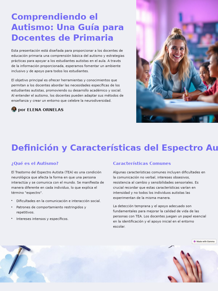 Guía para Docentes sobre el Autismo | PDF | Autismo | Enseñando
