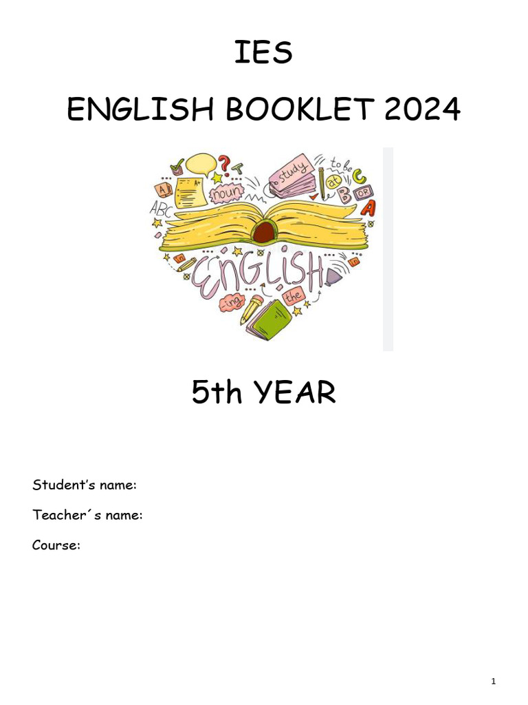 IES - INGLES - Cuadernillo 5to 2024 | PDF | Alcohol Intoxication ...