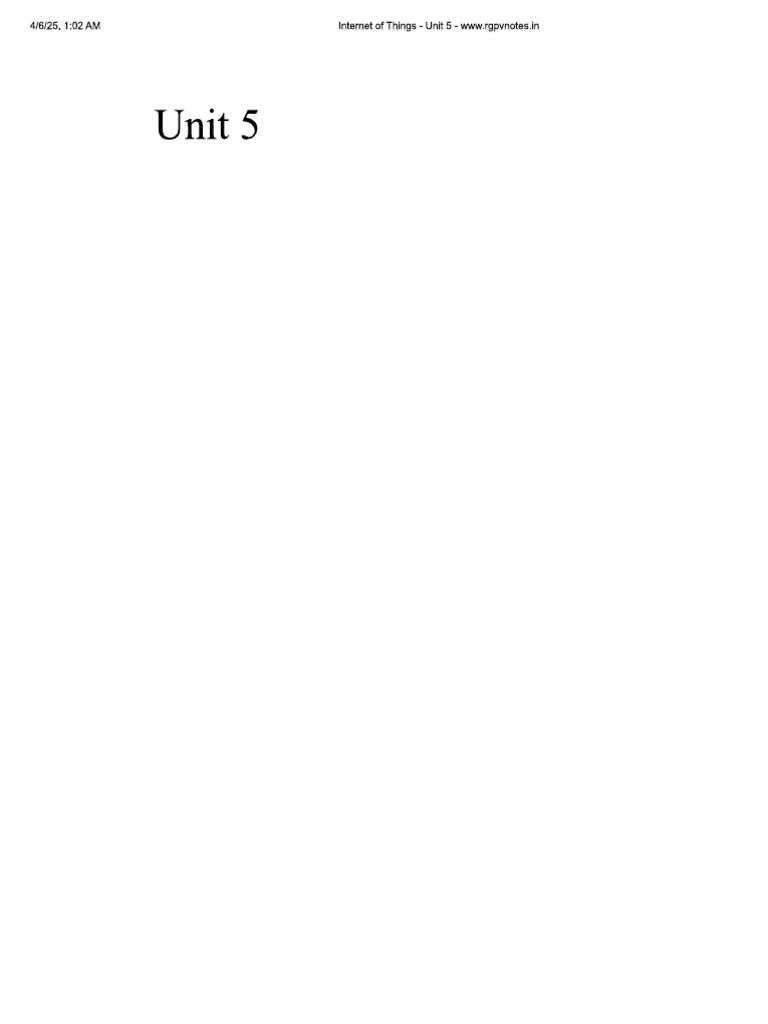 iot unit 5 | PDF