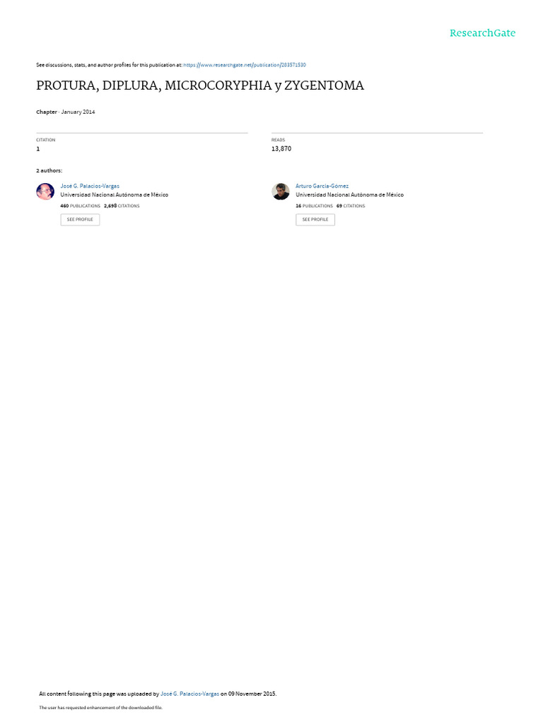 Protura, Diplura, Microcoryphia Y Zygentoma: January 2014 | PDF ...