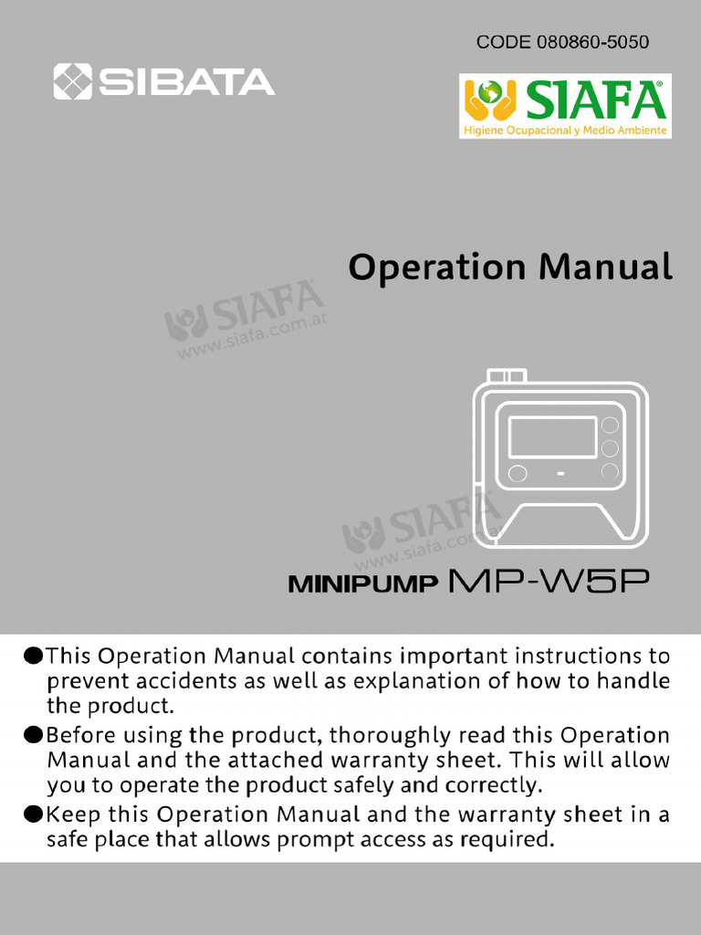 Sibata MP W5p181031manualeam | PDF | Cargador de batería | Tornillo