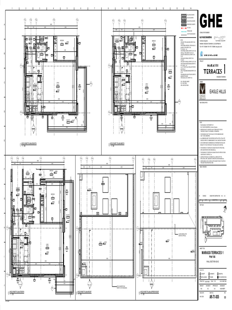 Wall Section Plans for Marassi Terraces | PDF | Buildings And ...