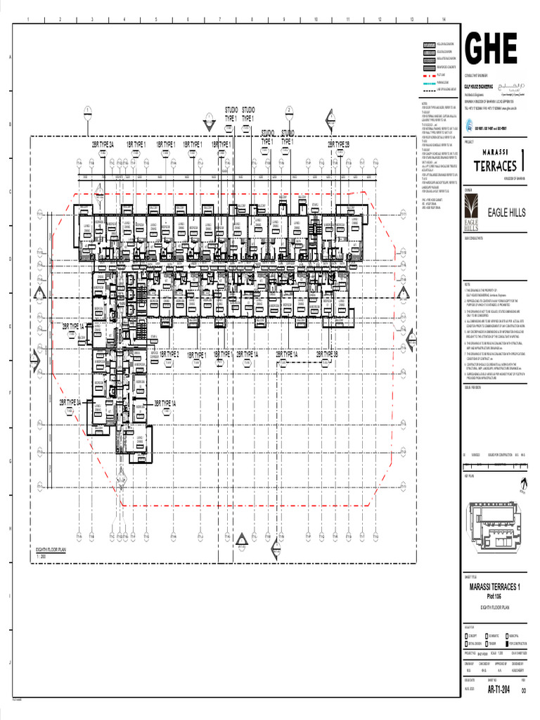 Ar-T1-204-Eighth Floor Plan | PDF | Building | Building Engineering