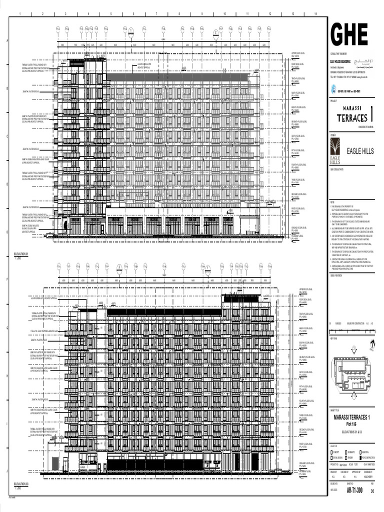 Ar-T1-300-Elevations 01 & 03 | PDF | Civil Engineering | Materials
