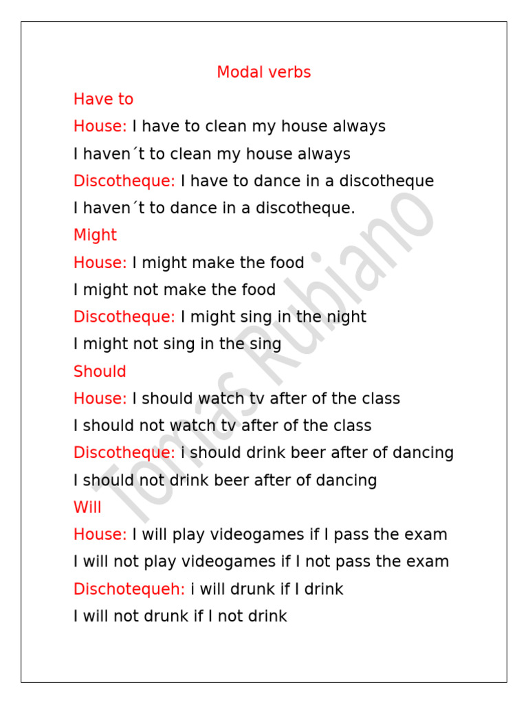 Modal Verbs | PDF