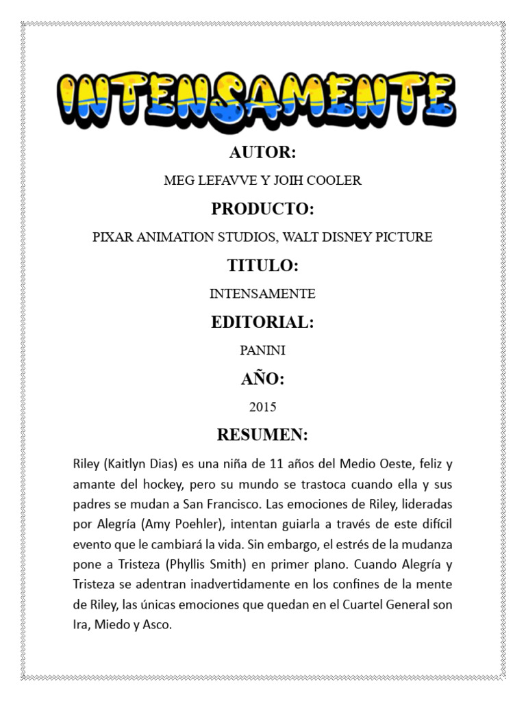 Autor Intensamente | PDF | Las emociones | Sicología