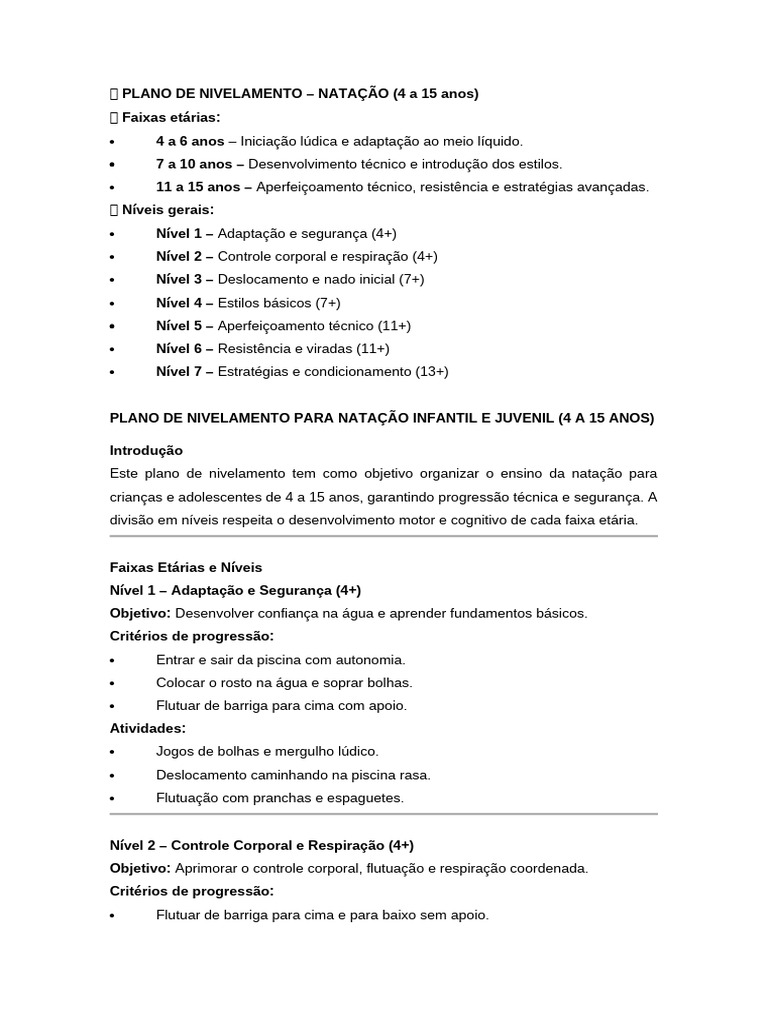 ? PLANO DE NIVELAMENTO 2 | PDF