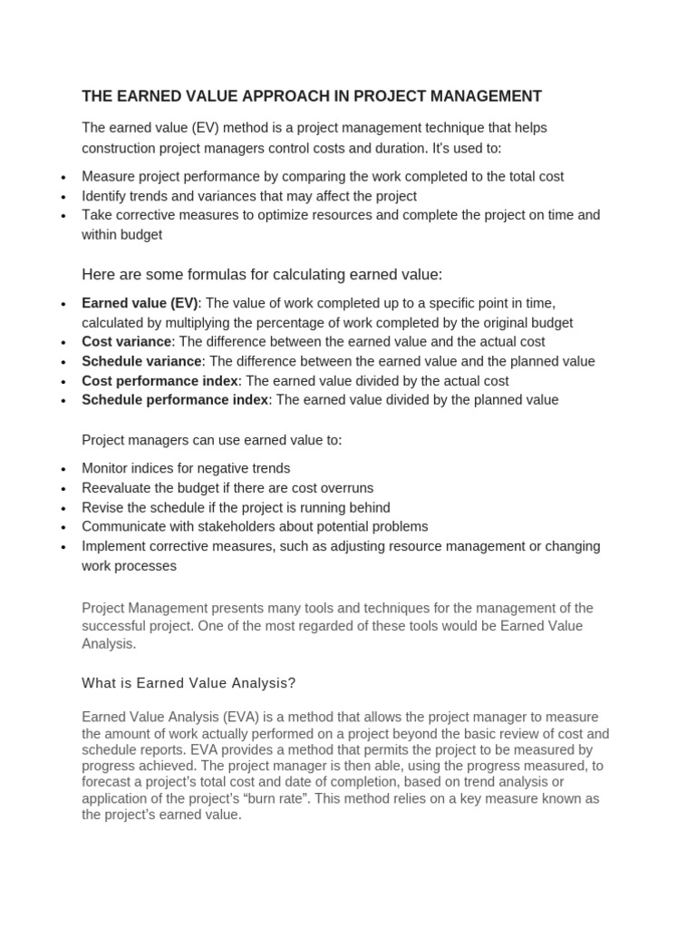 Earned Value Analysis Construction Economics | PDF | Project Management | Consumer Price Index