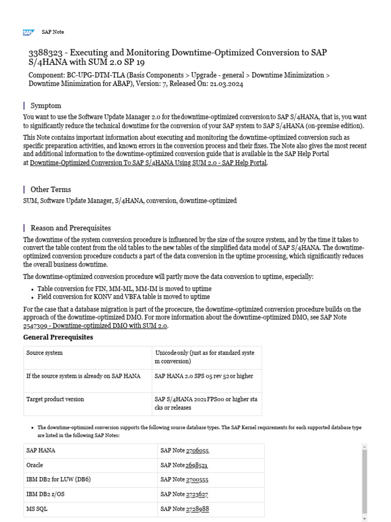 3388323 - Executing and Monitoring Downtime-Optimized Conversion | PDF | Databases | Ibm Db2