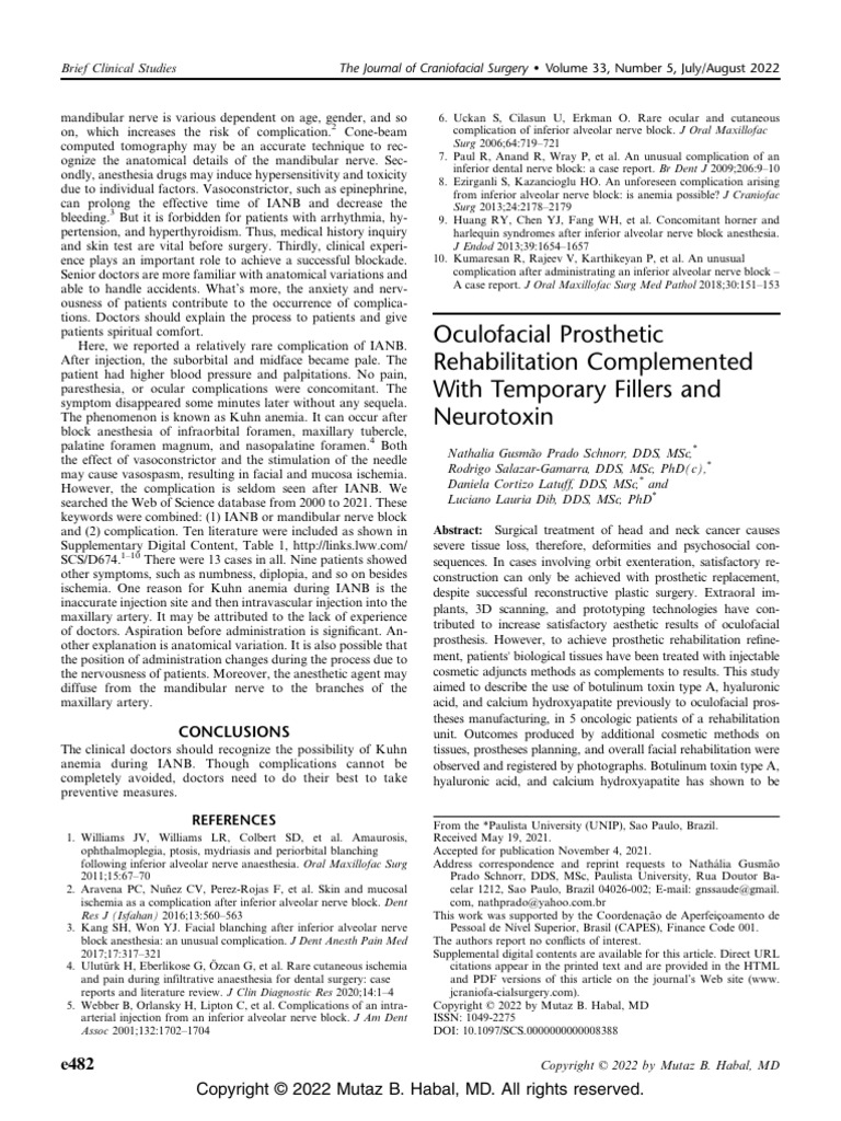 Oculofacial Prosthetic Rehabilitation Complemented With Temporary ...