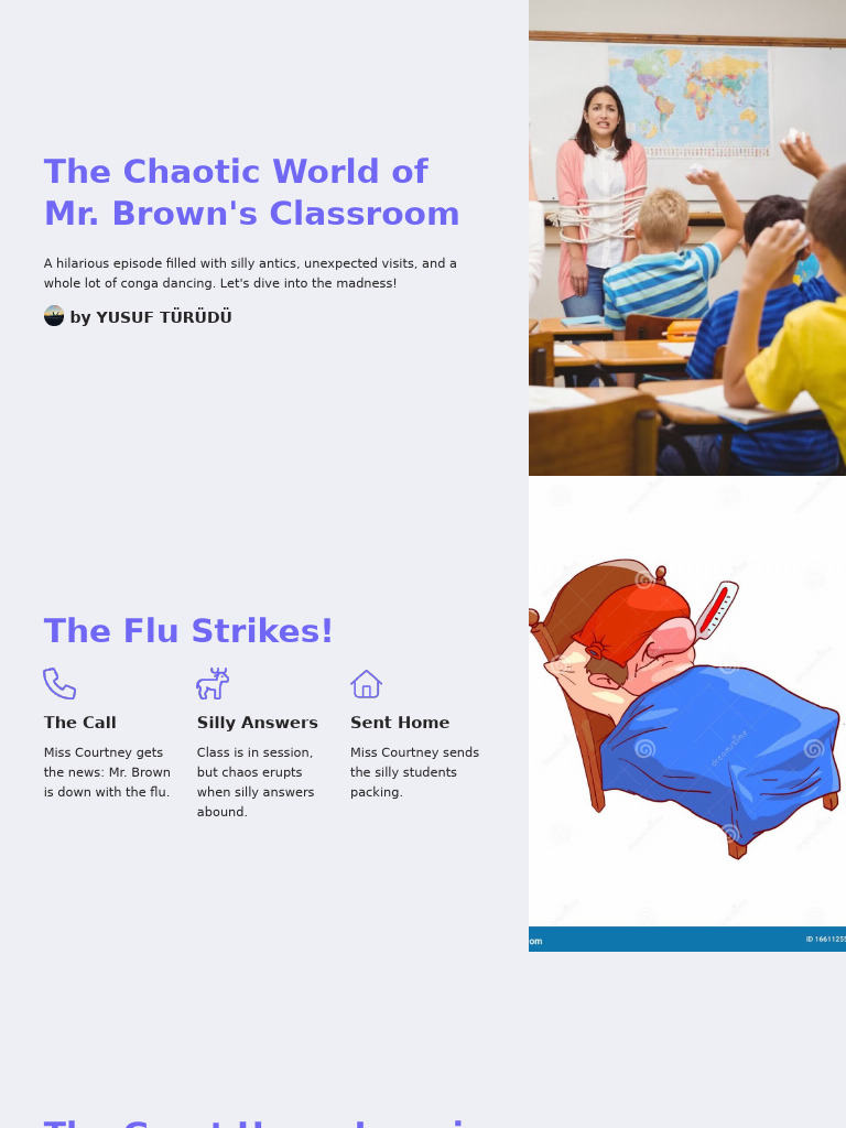 The Chaotic World of MR Browns Classroom | PDF