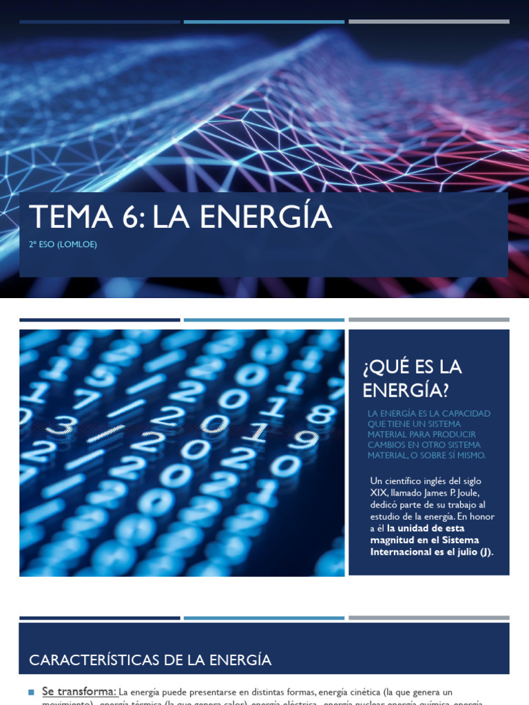 Tema 6 La Energía (2º Eso) | PDF | Calor | La energía nuclear
