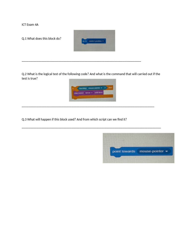 ICT Quiz Scrach | PDF