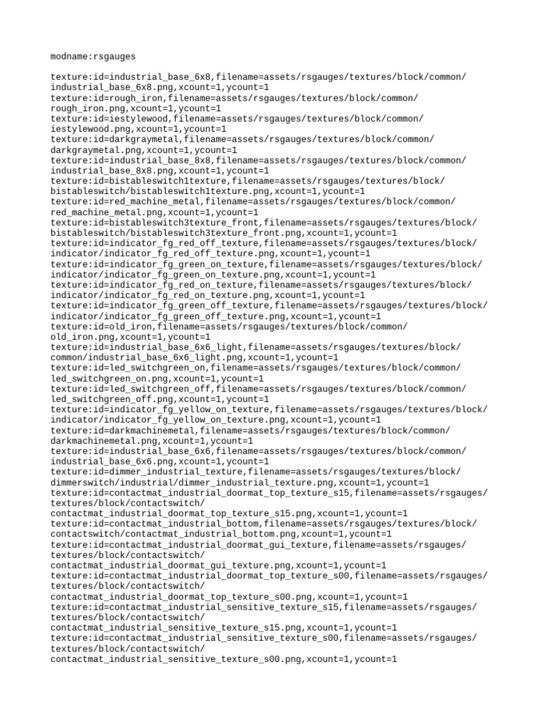 Rsgauges Texture | PDF
