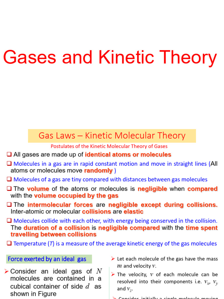 Kinetic Theory of Gases and Collisions | PDF | Gases | Collision