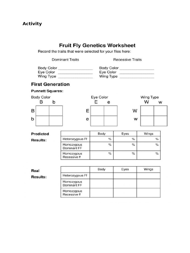 Activity Gene and Alleles | PDF