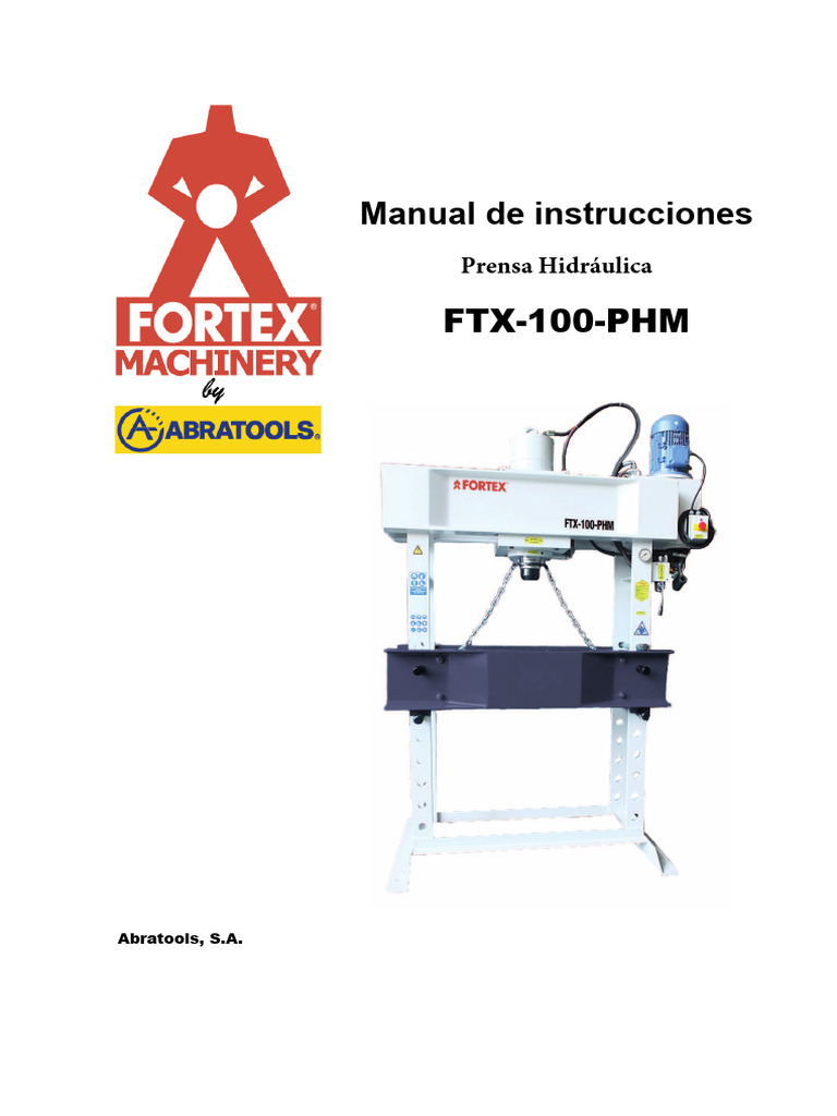Prensa Hidraulica FTX 100 PHM Fortex Es - 891916 | PDF | Acero | Tornillo