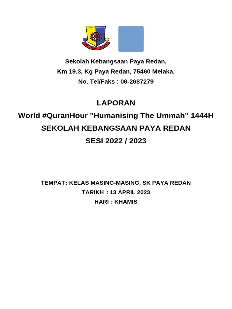 Laporan Quran Hours 2023 | PDF