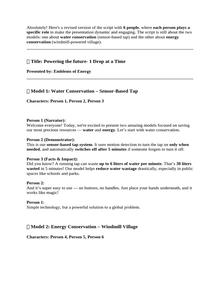 Emblems of Energy Script | PDF