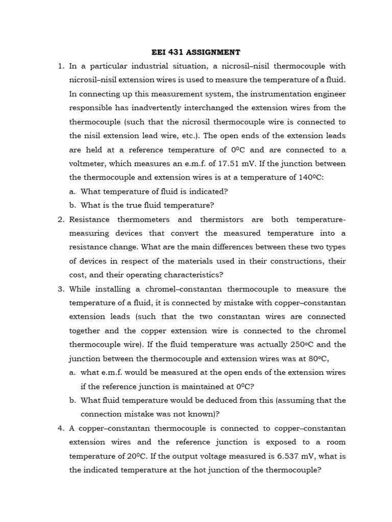 Eei 431 Assignment 2025 | PDF