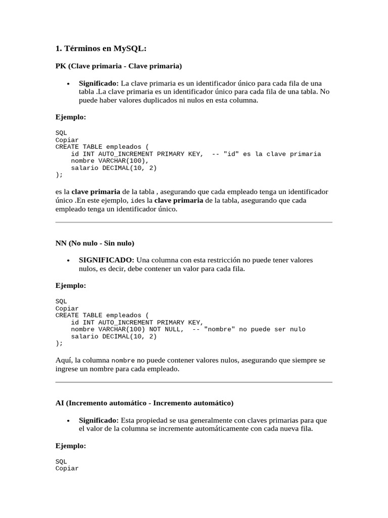 Introducion A La Base de Datos Mysqlworkbech | PDF | SQL | Datos de computadora