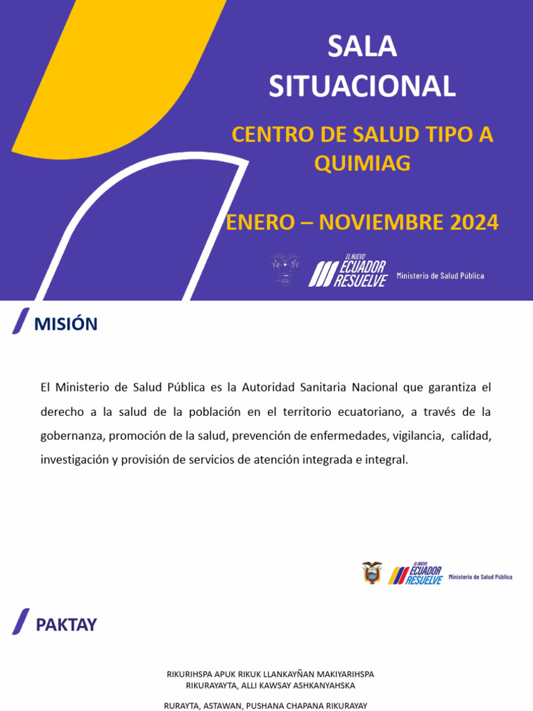 Sala Situacional 2024 Quimiag | PDF | Abuso infantil | Servicios públicos