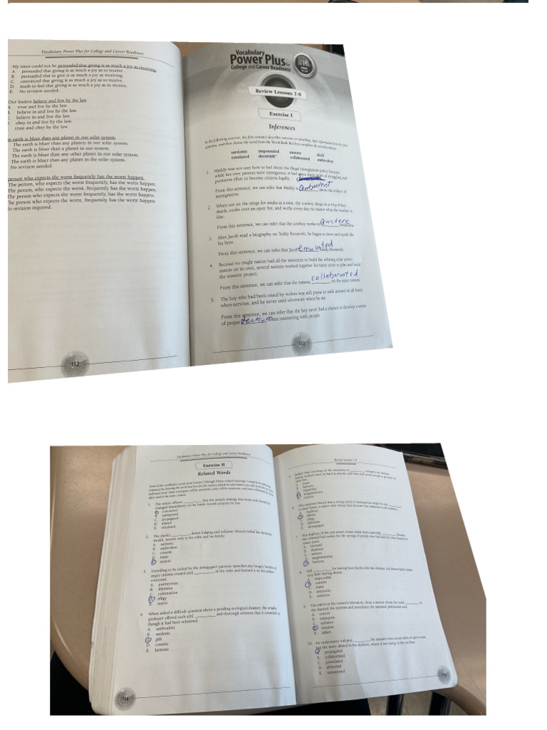 Copy of Vocabulary Classwork 3-12 | PDF