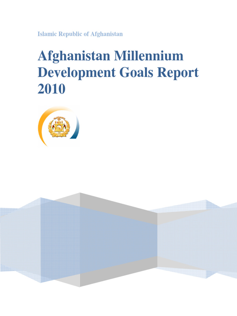 Millennium Devt Goals Report_2010_Afghanistan | PDF | Millennium Development Goals | Poverty