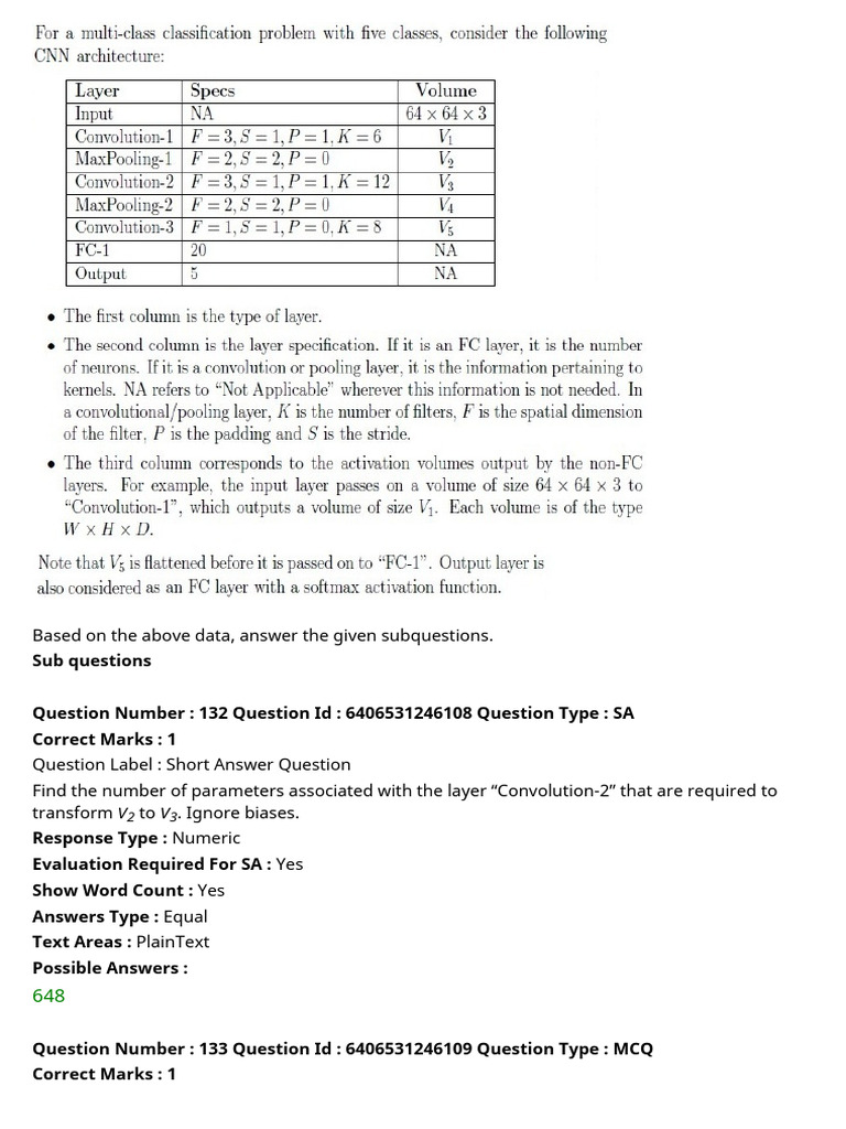 IITM Deep Learning April 2025 Question Paper Part 4 | PDF | Multiple ...
