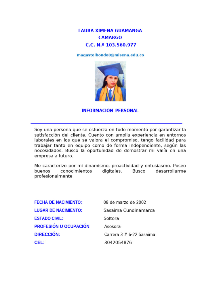 Laura Ximena Guamanga Camargo | PDF