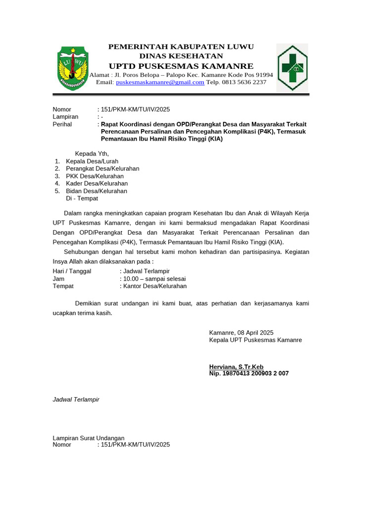 Undangan Rakor | PDF