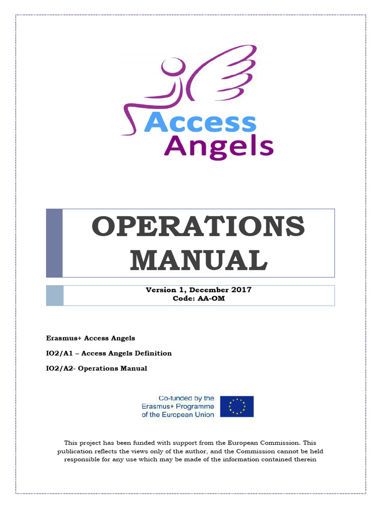 O2 Access Angels Operational Manual | PDF | Employment | Risk