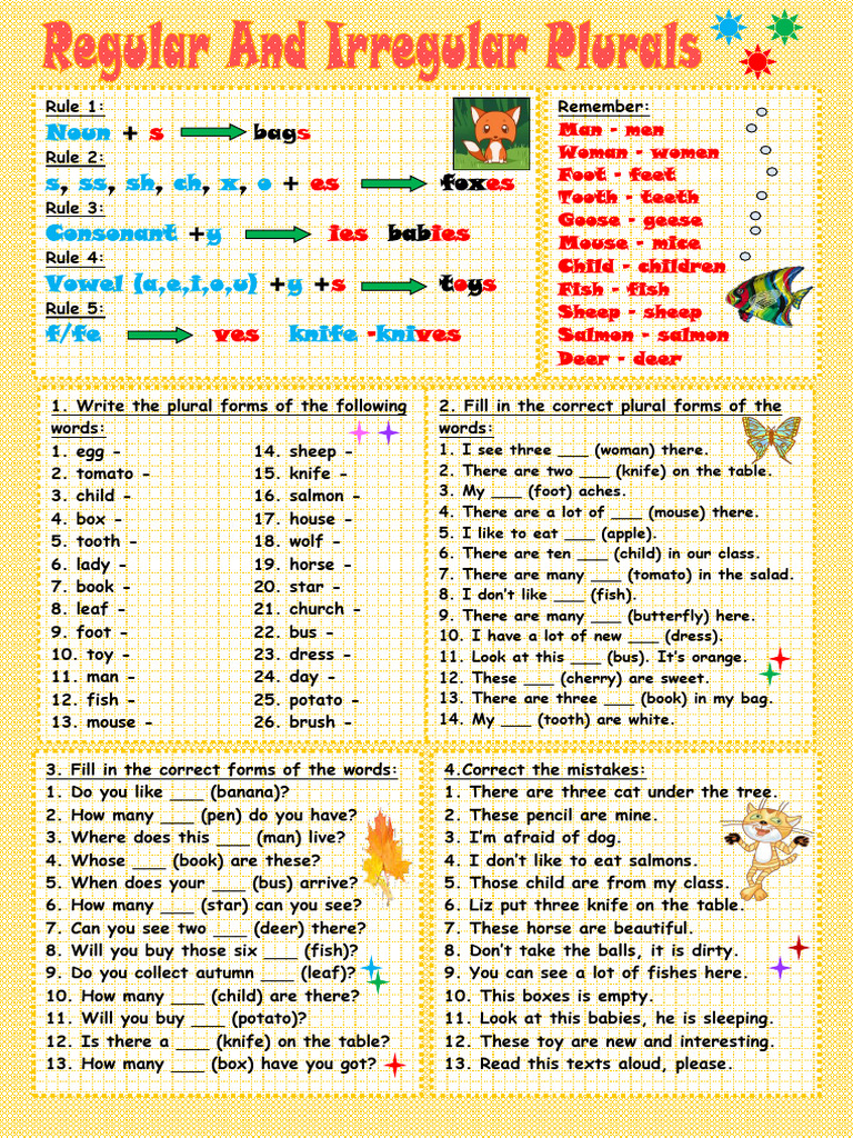 Regular and Irregular Plurals | PDF | Linguistics | Language Families