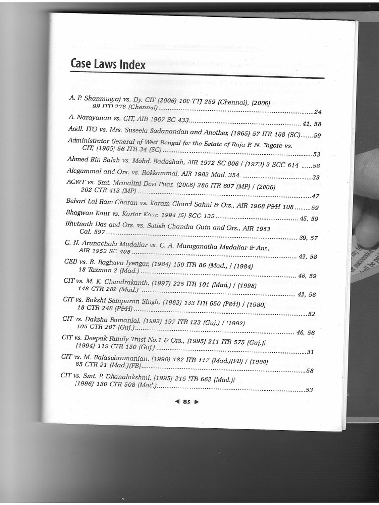 Cases Laws Index | PDF