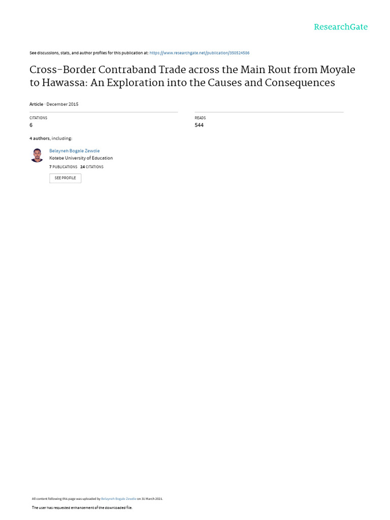 Cross Border Contraband Treade Across TH | PDF | World Trade ...