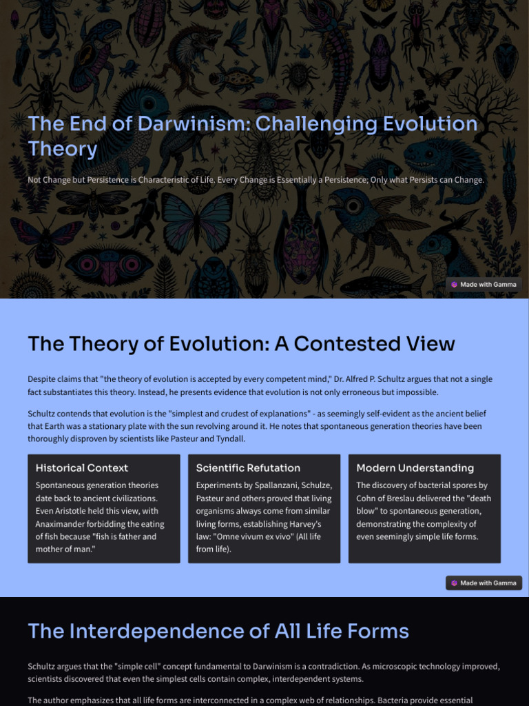 End of Darwinism: Life's Persistence Explained | PDF | Science