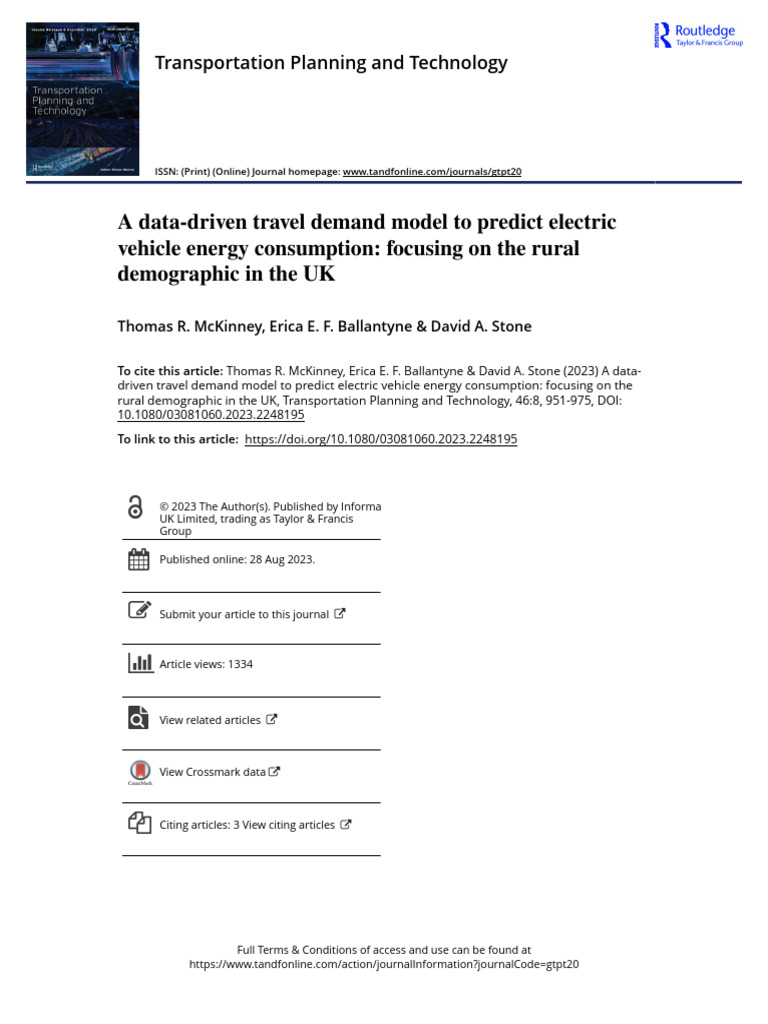 A data-driven travel demand model to predict electric vehicle energy ...