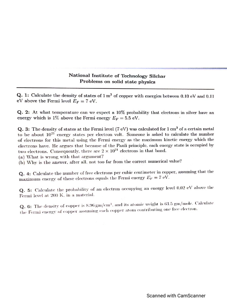 Solid State Tutorial Solved | PDF