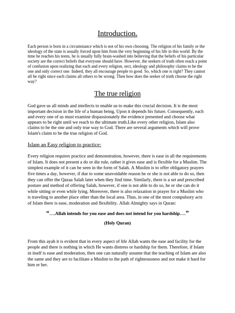 Atif Khaliq Fa20-Bee-082 Islamiat Assignment 1 | PDF | Abrahamic Religions | Religious Belief ...