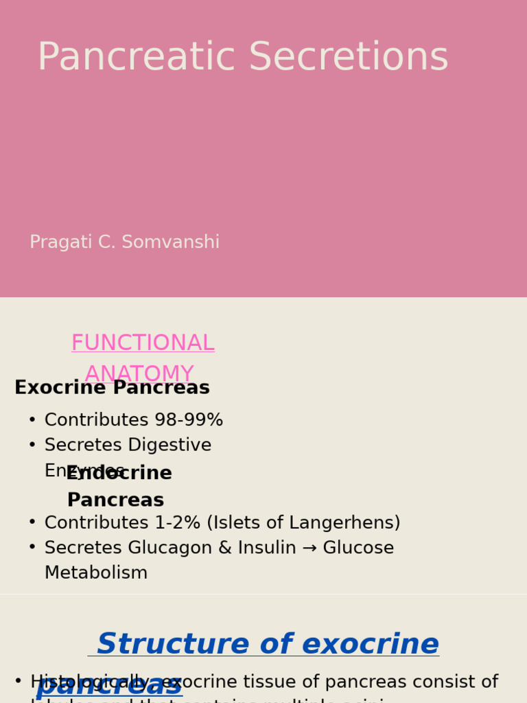 Pancreatic Secretion - 20250325 - 194158 - 0000 | PDF | Pancreas ...