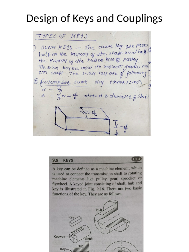 Ppt. Shaft Key & Coupling | PDF