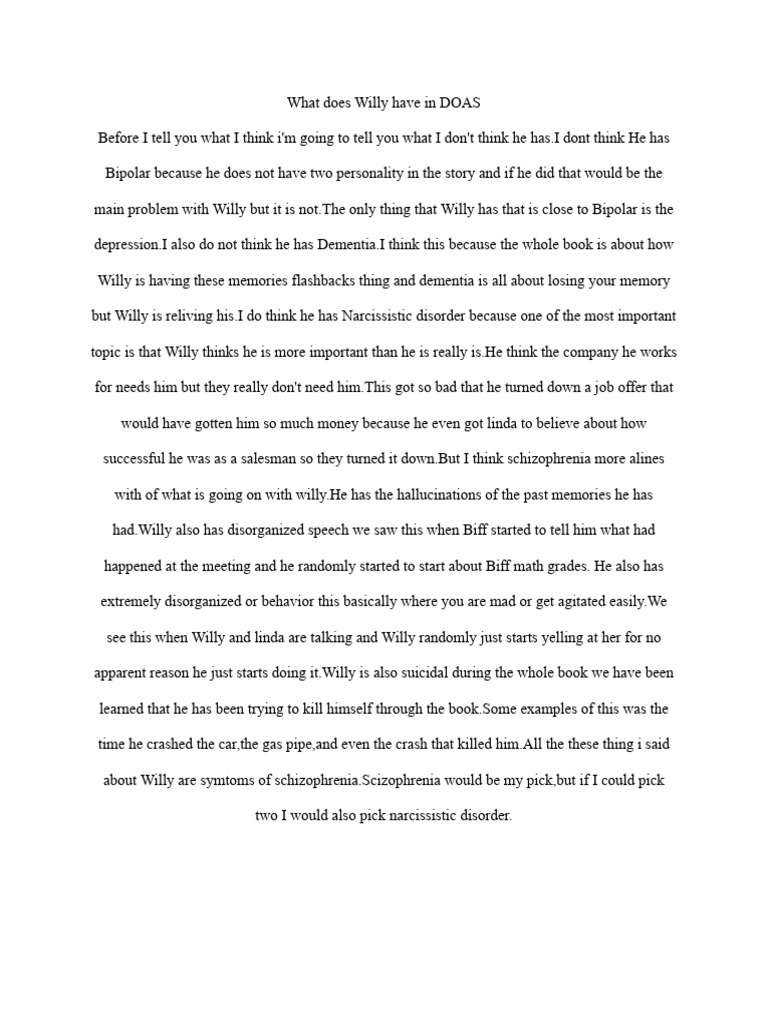 What Does Willy Have in DOAS | PDF