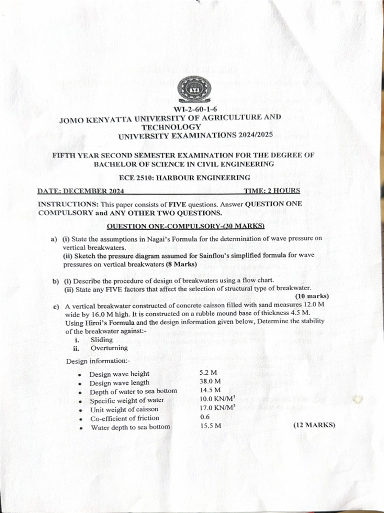 Past Papers JKUAT | PDF