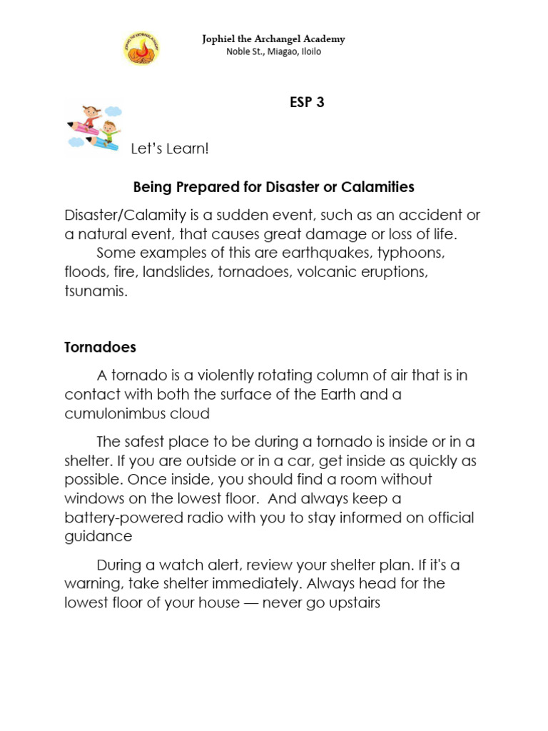 Q3 Handouts ESP3 Week4 | PDF | Tsunami | Natural Disasters