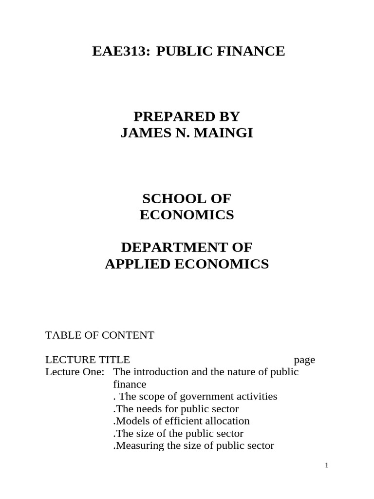 Understanding Public Finance Fundamentals | PDF | Taxes | Inflation