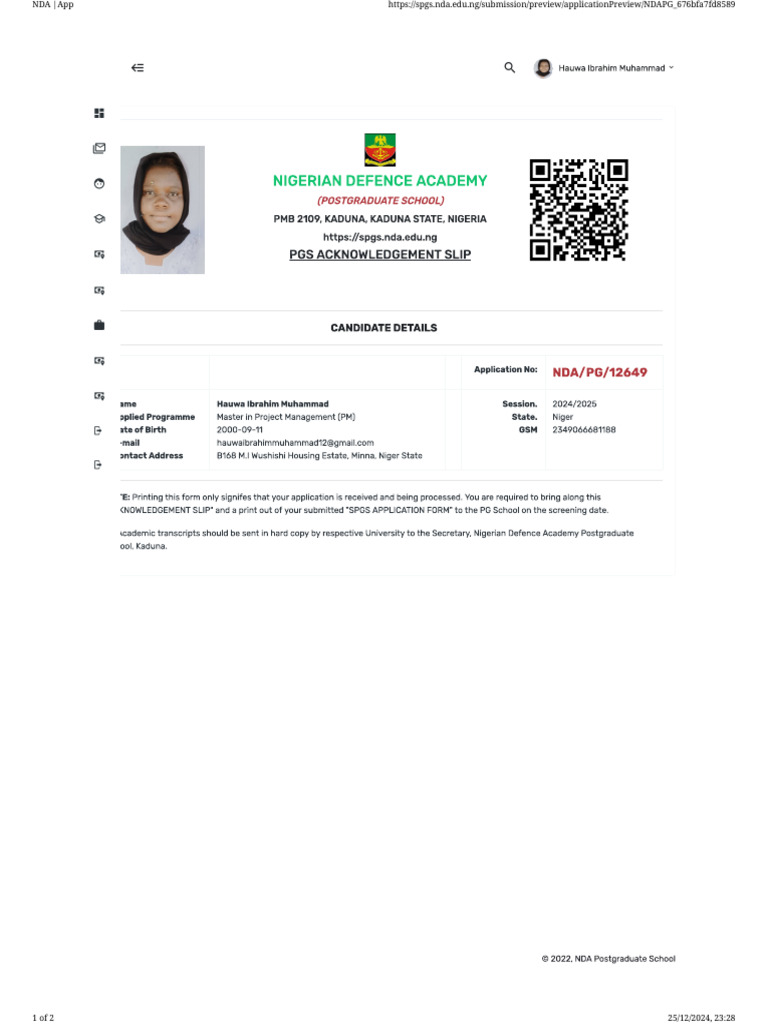 Acknowledgement Slip | PDF