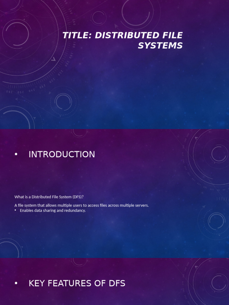 Overview of Distributed File Systems | PDF