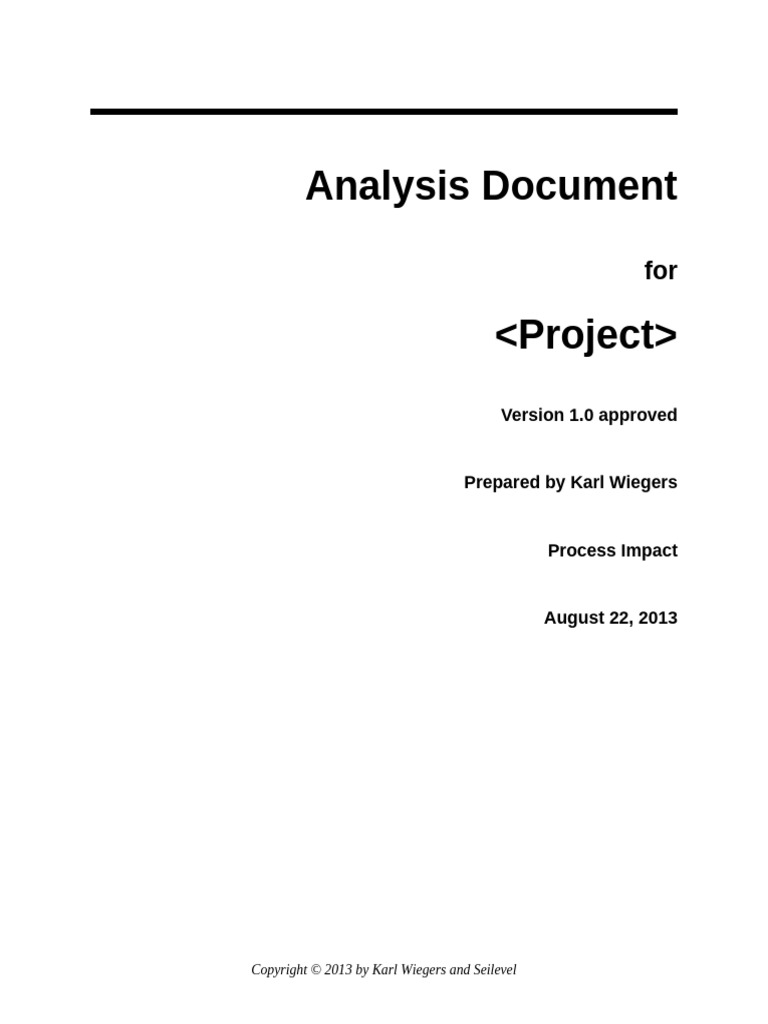 Analysis Document Template | PDF | Use Case | Menu
